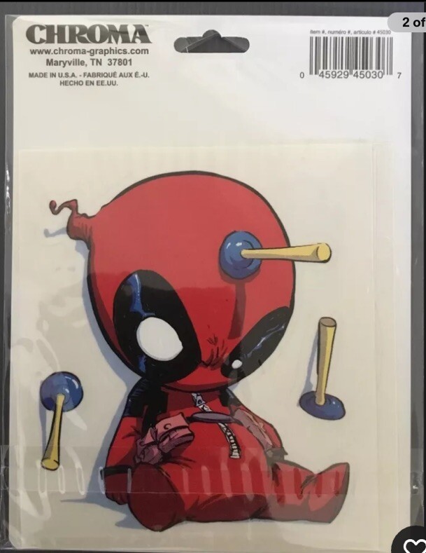 Marvel Comics Deadpool Car Window Decal Sticker Auto Pack of 9 | eBay