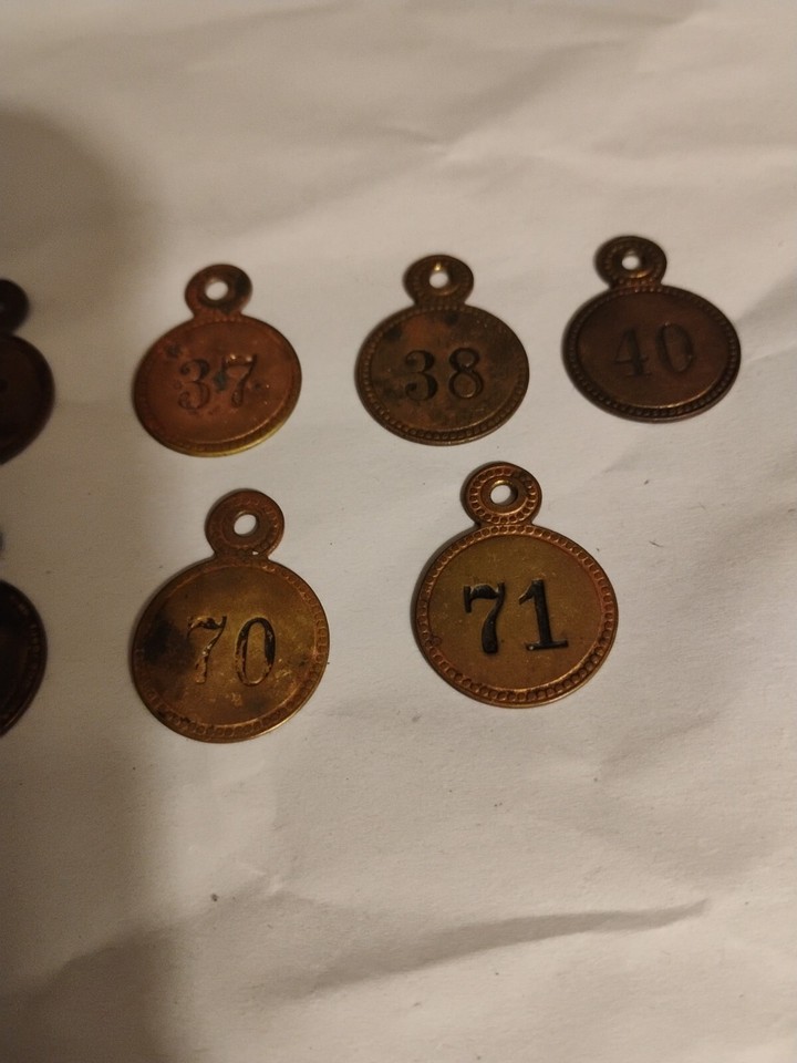 Lot Of 25 Miner Tag Antique Tags Various Numbers | eBay