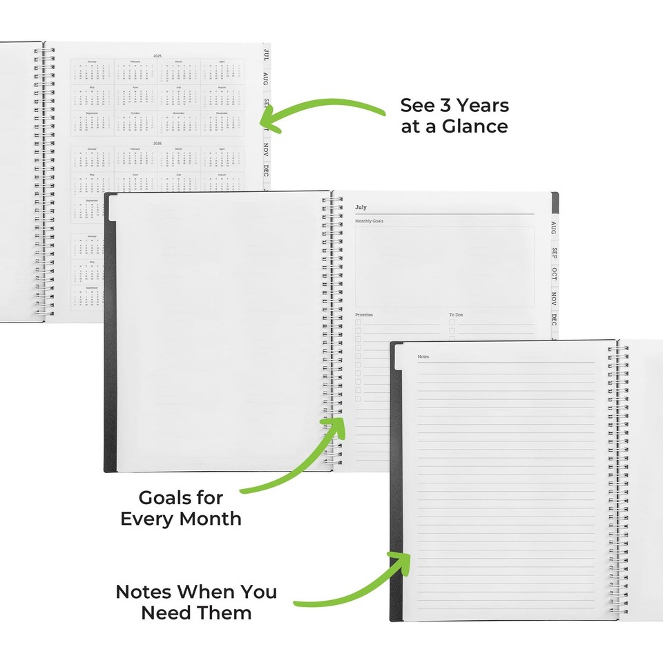 WallDeca Academic Planner 2025-2026, Daily, Weekly & Monthly Planner ...