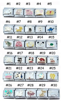 9mm Italian Charms Assorted Animals Pig Bear Dinosaur Bird (Coll #1) | eBay