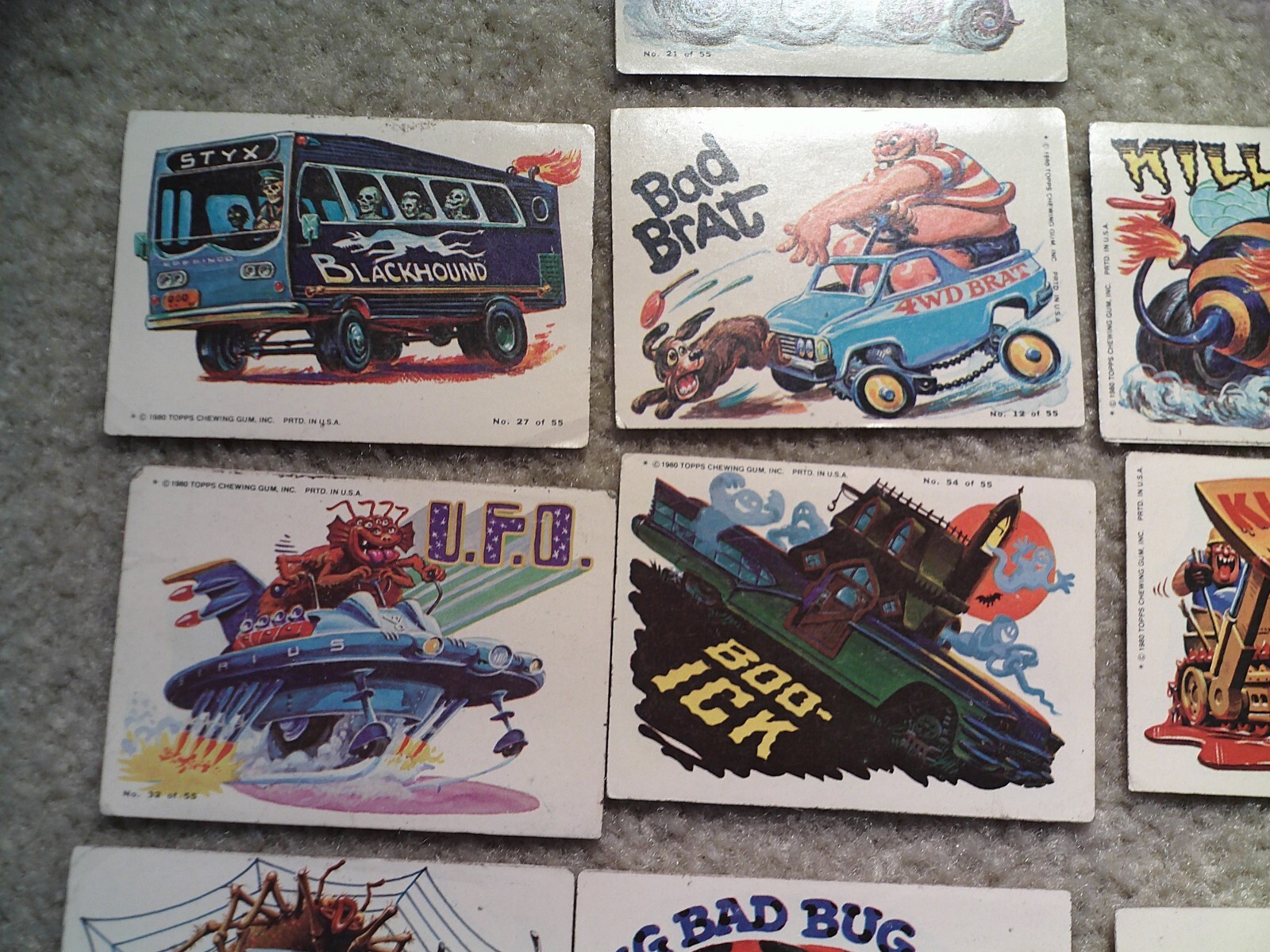 Lot of 13 Vintage 1980 Topps Weird Wheels Sticker Cards | eBay