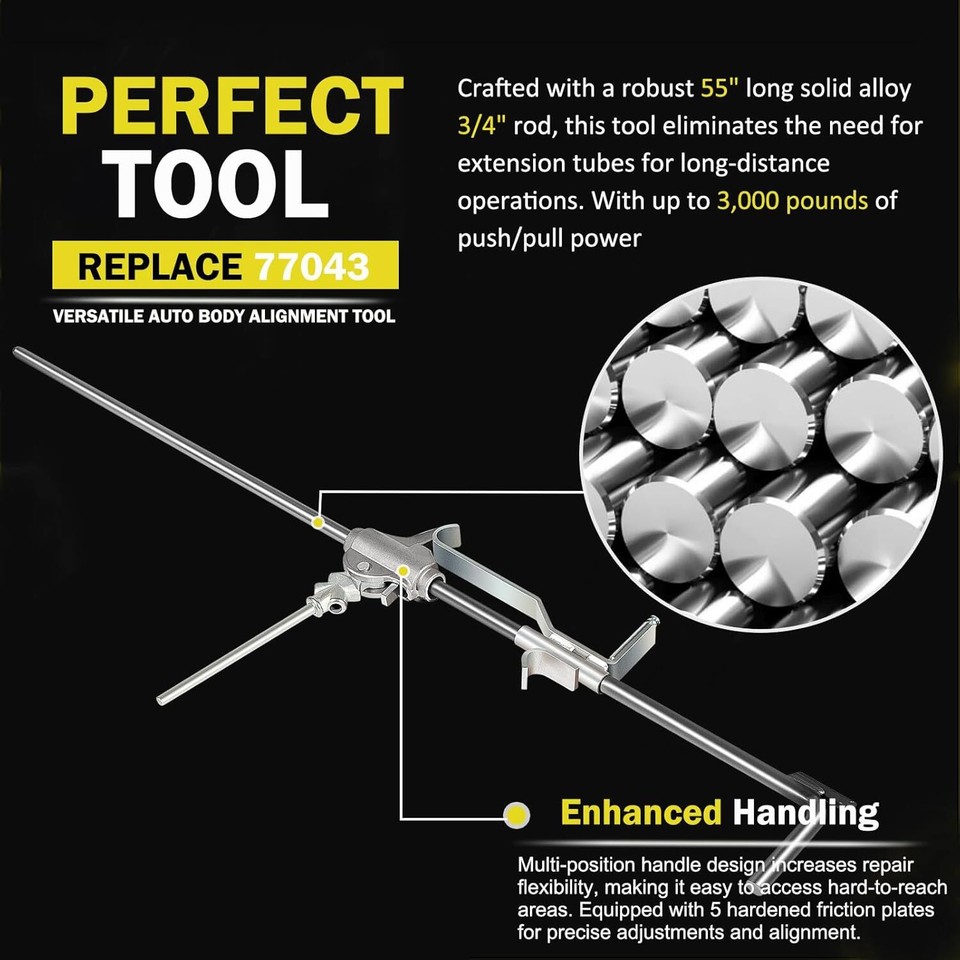 for Monkey-On-A-Stick Friction Jack Set 55" Solid Alloy Rod Tool ...