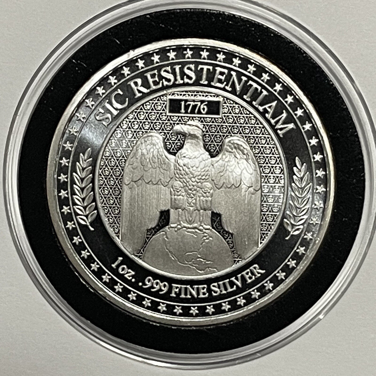 Infowars Founding Member 1 Oz Silver Coin 1 of 3 Sic Semper Tyrannis ...