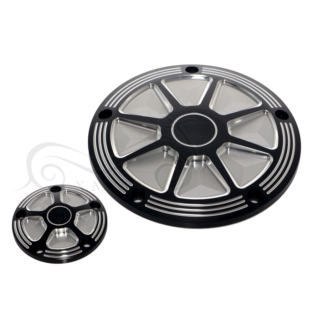 Black Burst Derby Timing Timer Cover For Harley Dyna Street Glide Ultra ...