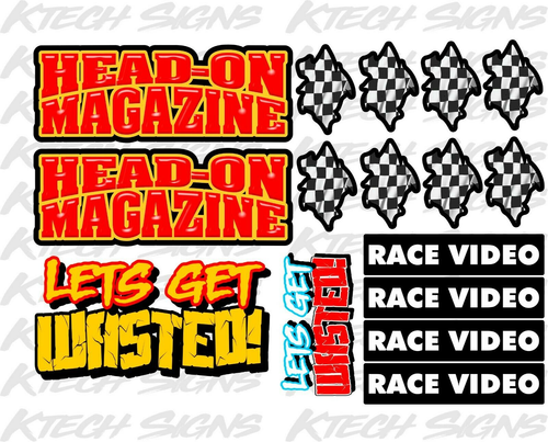 KTECH Banger Sticker Filler decal set Kamtec 1300 Saloon RC model ...