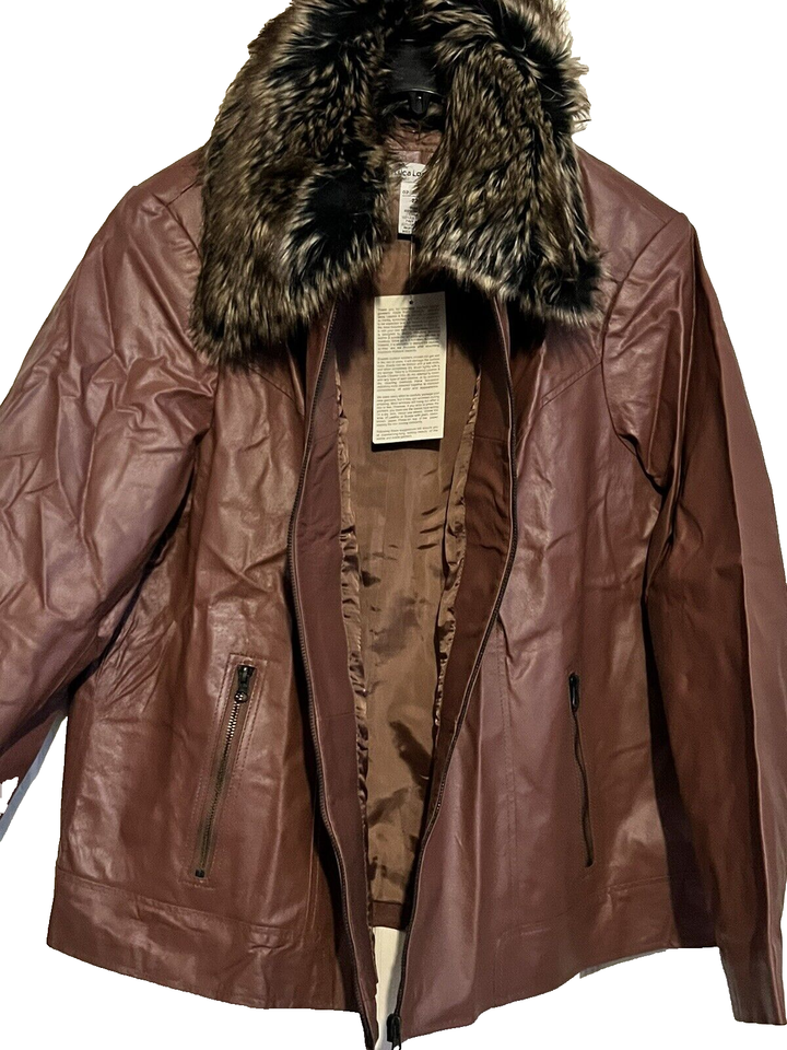 Women's Outerwear Church Fur Winter Fall Genuine leather jacket coat ...