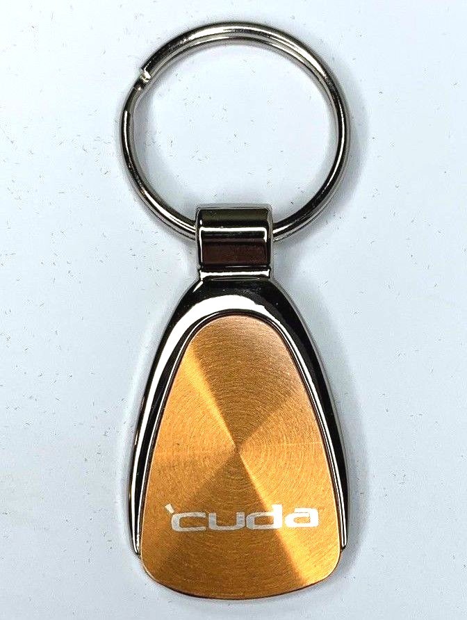 Orange Key Chain Fob w/ Cuda Emblem / Logo (Licensed MOPAR Plymouth ...