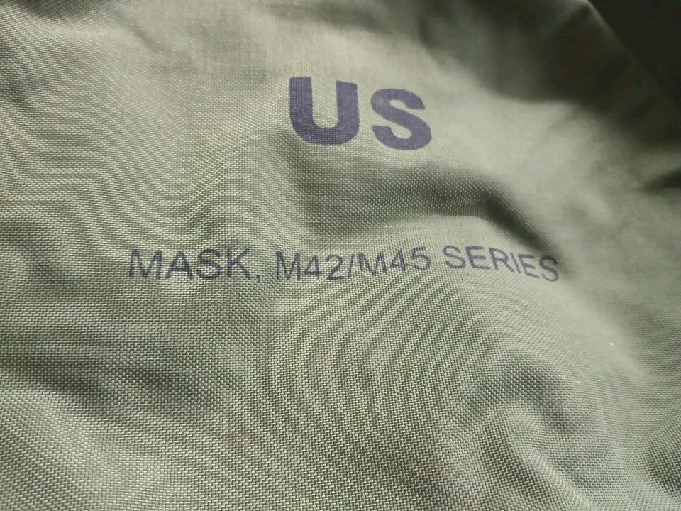 USGI MILITARY M42,M45 SERIES GAS MASK BAG OD GREEN CARRIER ARMY PACK ...