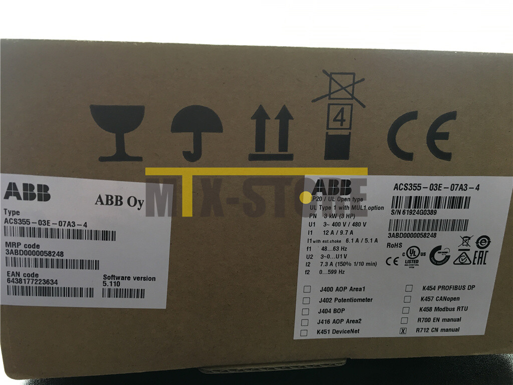 1pcs Brand New inverter ACS355-03E-07A3-4 380V 3KW with Operation panel ...