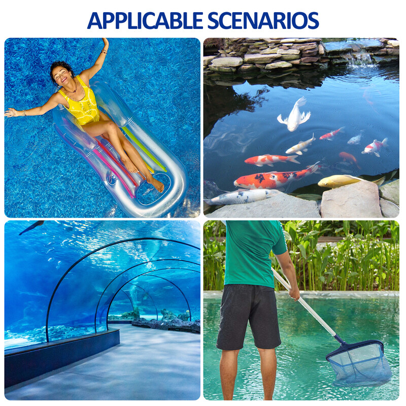 Heavy Duty Pool Skimmer Leaf Rake Net Scooper Cleaning Swimming Pool ...