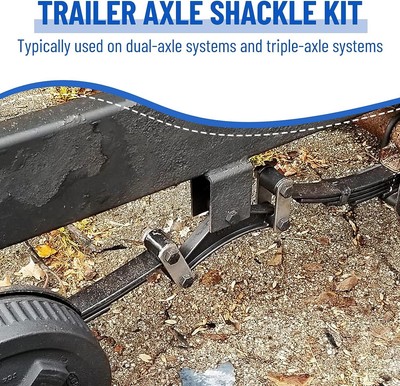 For Double Eye Spring 3500-7200lbs Trailer Shackle Kit Tandem Axle