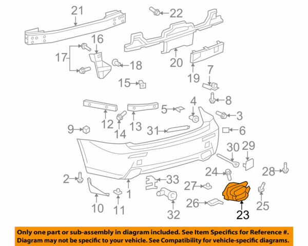 52106-53012 Toyota Extension Rear Bumper RH 5210653012 Genuine OEM Part ...