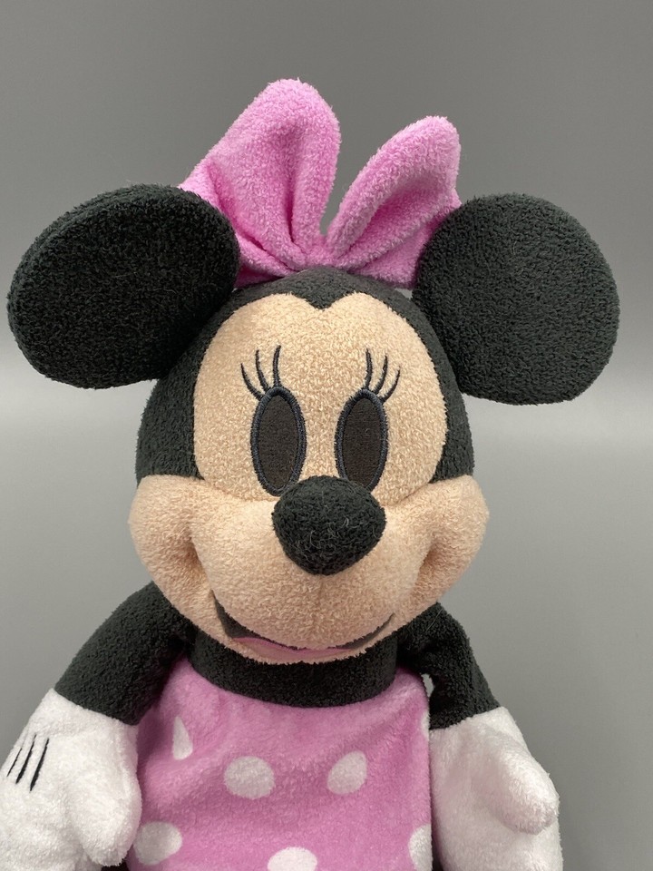 Disney Baby 12” MINNIE MOUSE Pink Pastel Plush Lovey Soft Stuffed ...