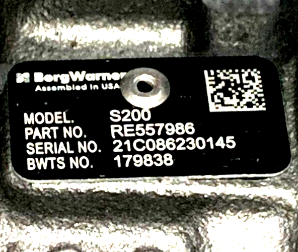 John Deere Marine PowerTech S200W Turbo 179838 New BorgWarner RE557986 ...