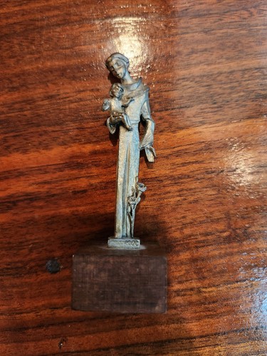 Vtg Peltro Cesellato A Mano Pewter Statue of A Woman & Baby Made in ...