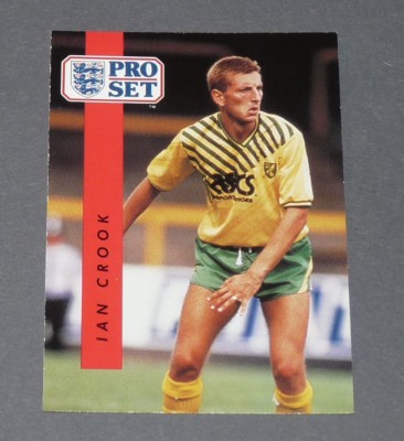 IAN CROOK NORWICH CITY CANARIES FOOTBALL CARD PRO SET 1st DIVISION 1990 ...