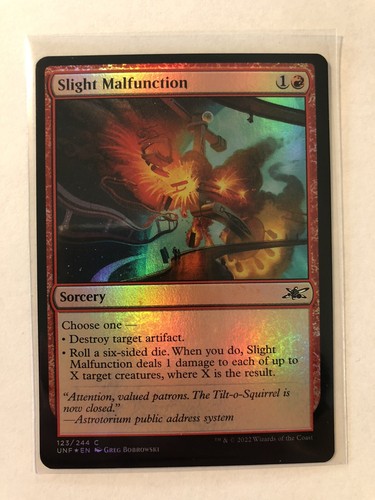 Slight Malfunction Foil Unfinity UNF MTG Magic The Gathering Pack Fresh ...