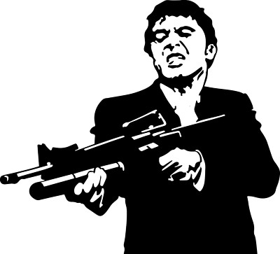 Scarface vinyl decal Al Pacino dvd classic Oliver Stone Brian De Palma ...