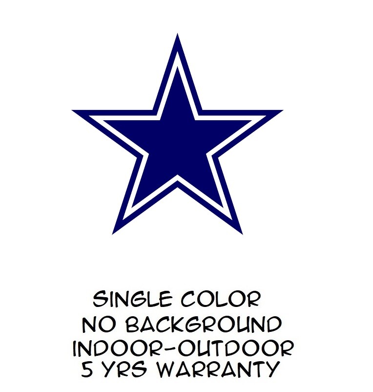 Dallas Cowboys Star Sticker Vinyl Decal Champions NFL Football Car ...