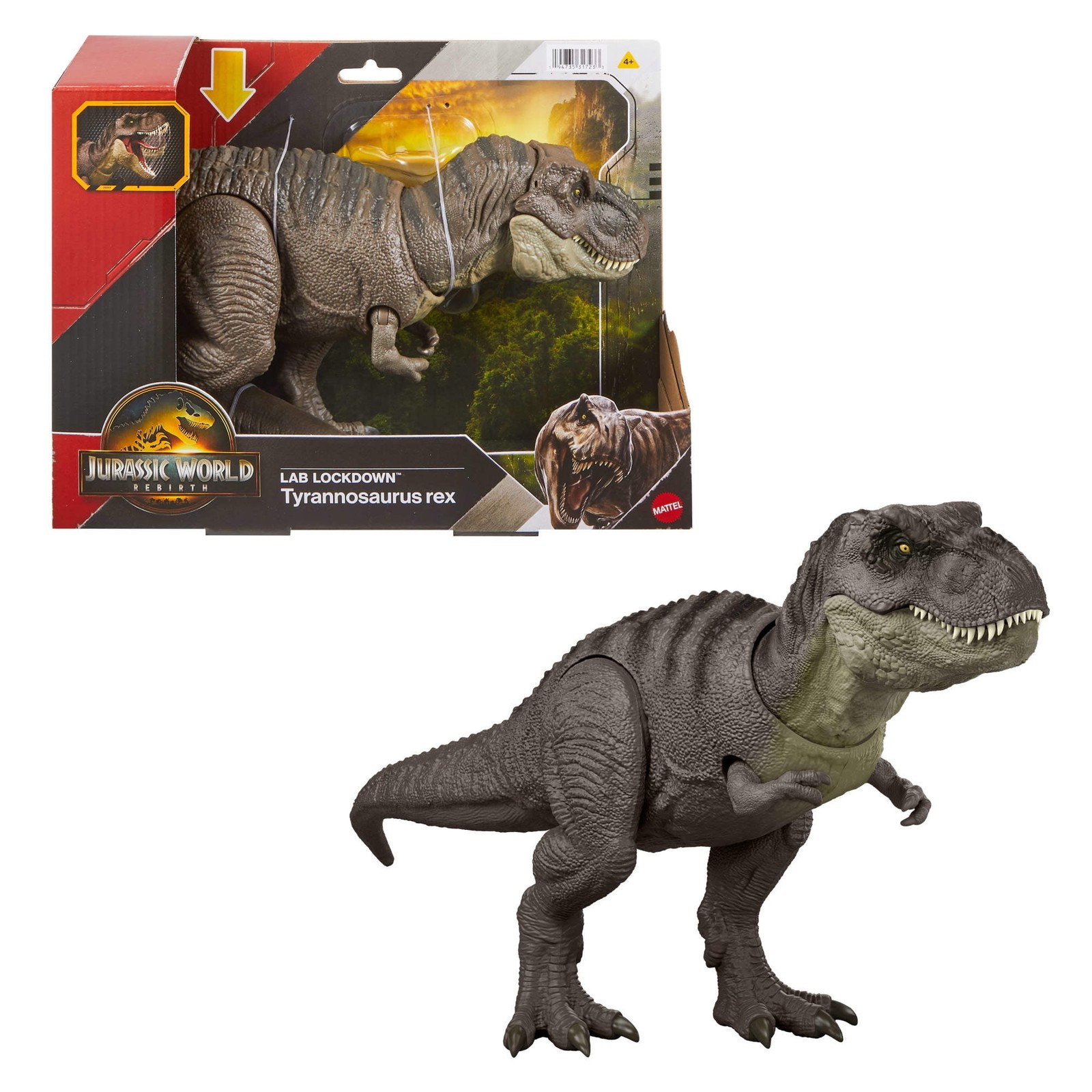 Jurassic World Rebirth Tyrannosaurus Rex Action Figure, Dinosaur Toy T ...