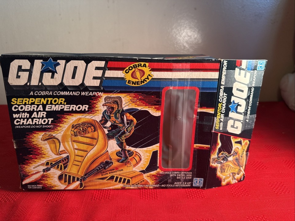 Vintage 1986 GI Joe ARAH Serpentor Air Chariot Original Box And ...