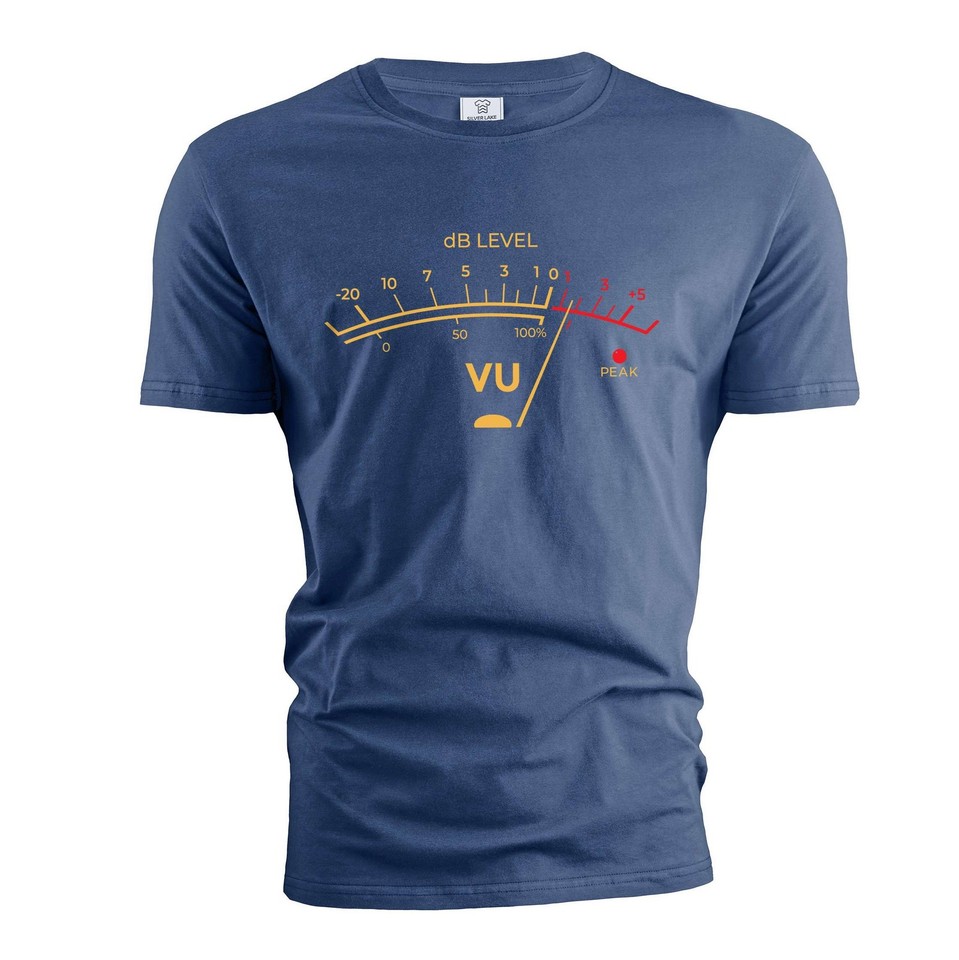 VU Meter Sound Level Studio T-Shirt Music retro Audio Engineer ...