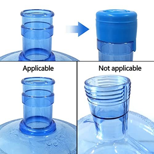 10 Reusable Water Bottle Snap On Cap For 3 And 5 Gallon Lid Jugs No ...