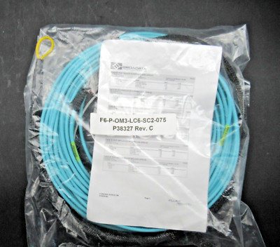 Broadata F6-P-OM3-LC6-SC2-075 / BRO-2246-J0885 75ft Blue 6-Fiber Cable ...