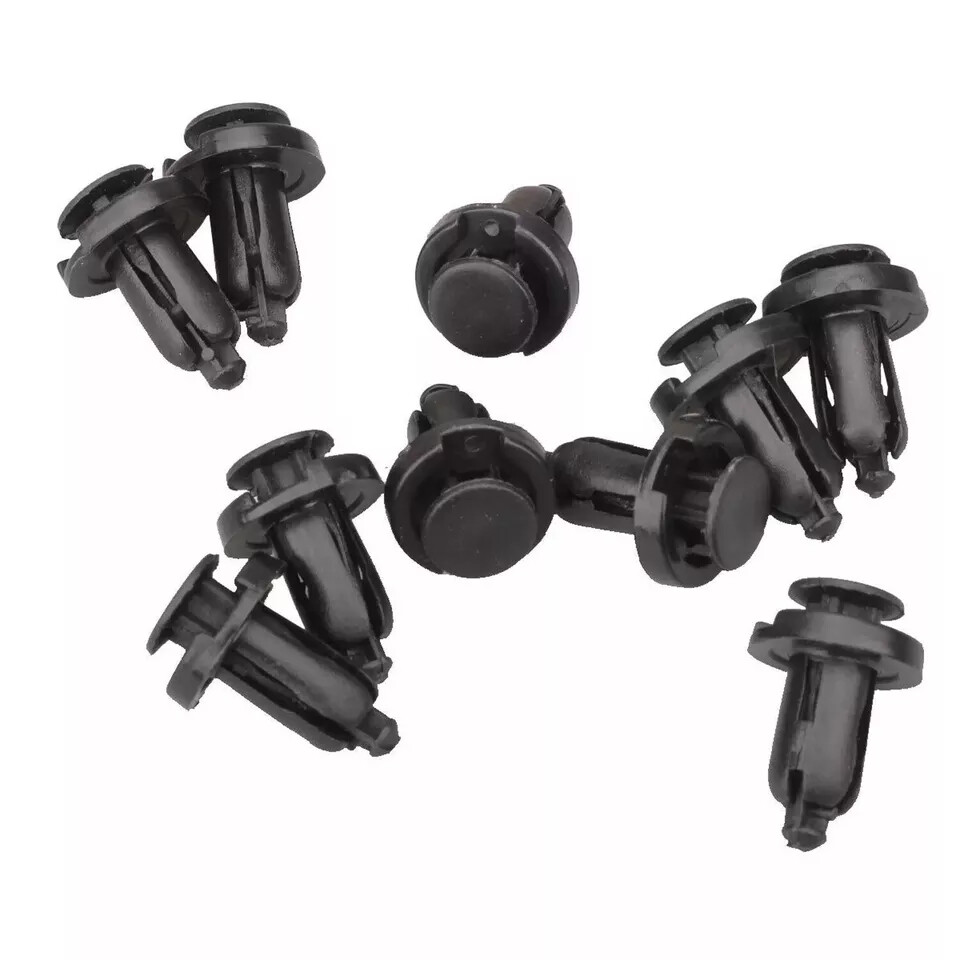 100Pcs 10mm Bumper Clips Hood Fender Push Plastic Rivets Retainer ...