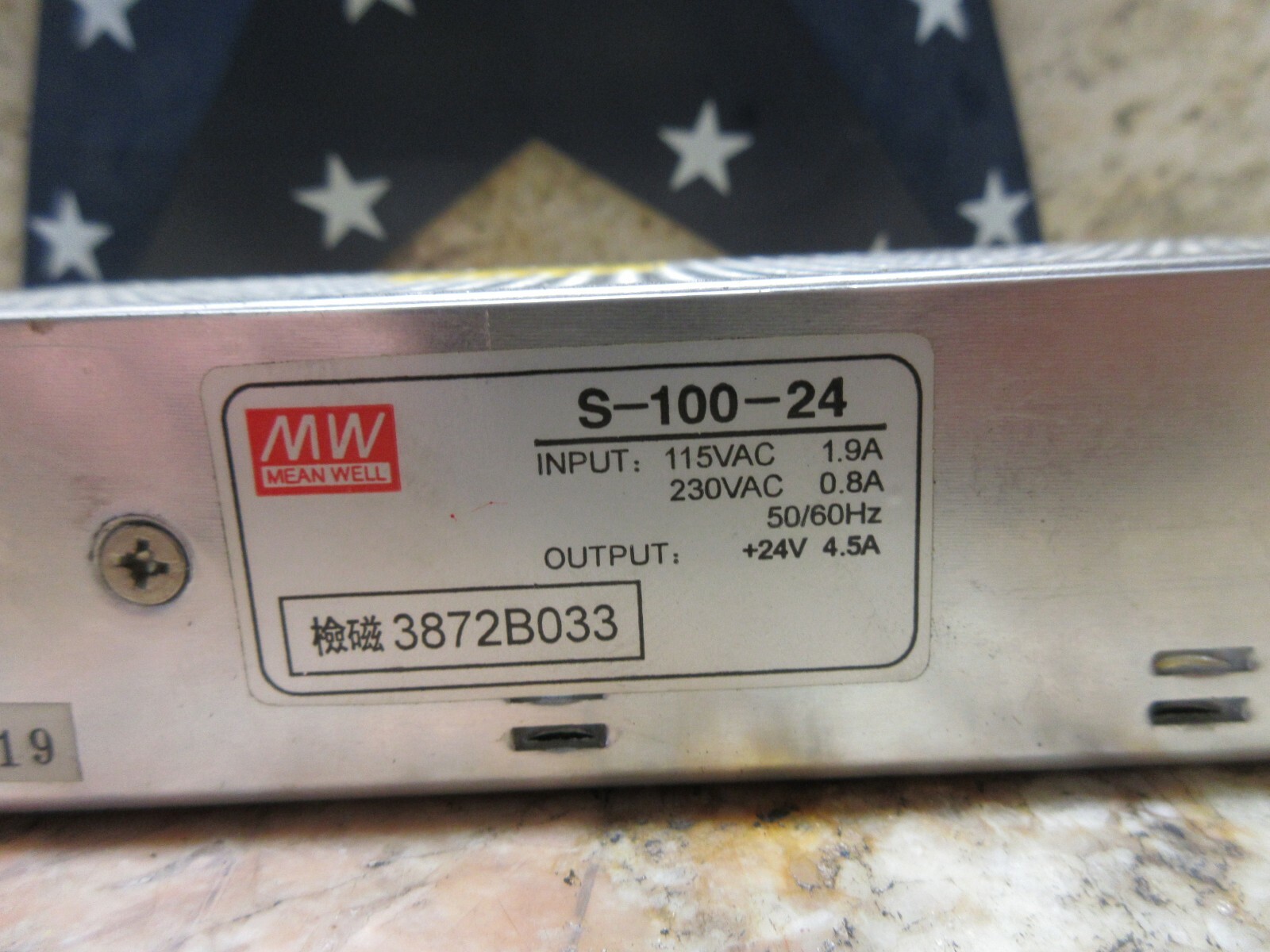 MEAN WELL POWER SUPPLY S-100-24 115VAC 3872B033 | eBay