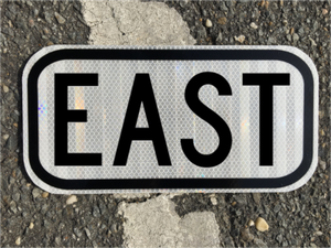 EAST road sign 12"x 6" - DOT style sign - traffic highway road | eBay