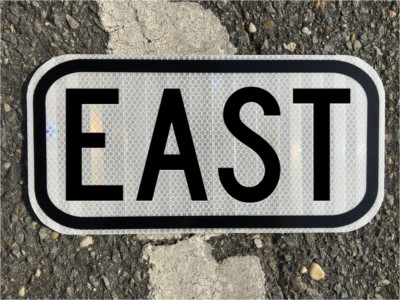 EAST road sign 12"x 6" - DOT style sign - traffic highway road | eBay