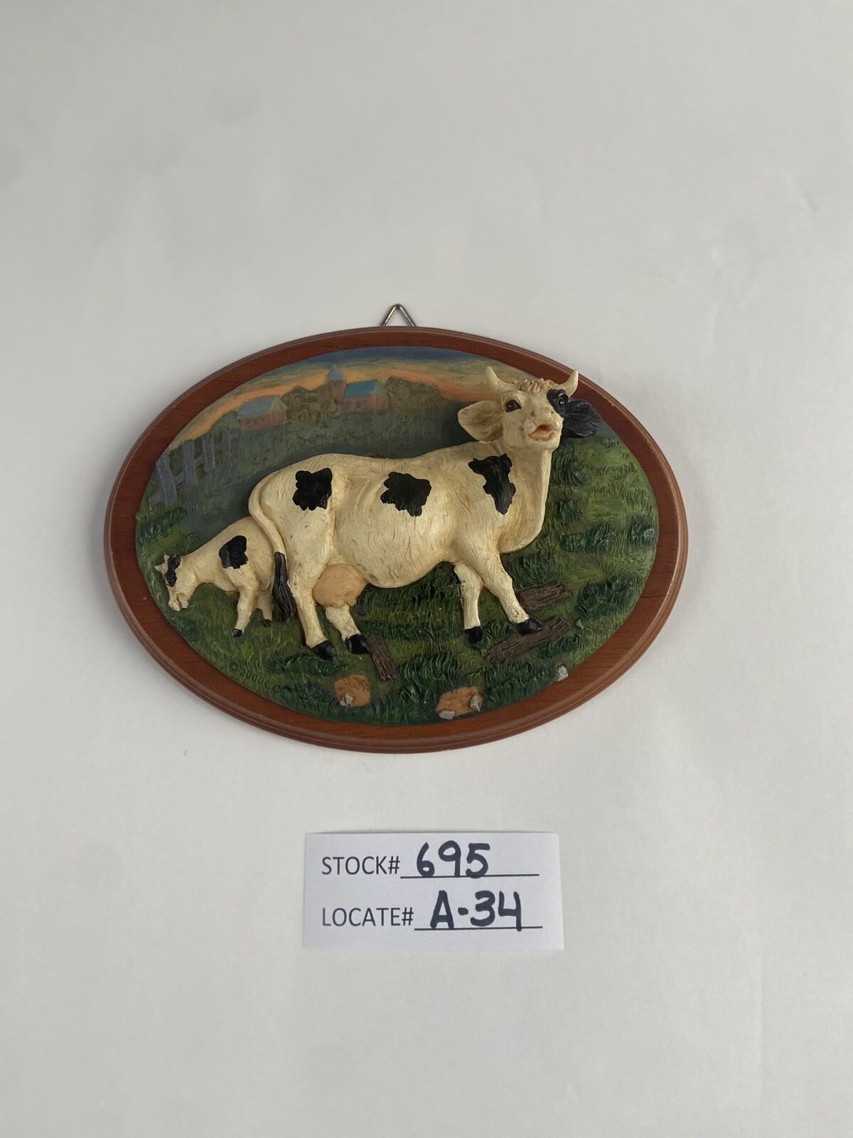 Country Meadows 3D Cow plaque 7-1/4” X 5-1/2” Hand Crafted on Wood ...