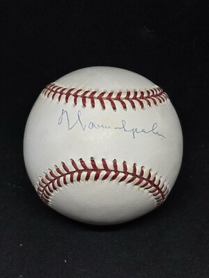 ATLANTA BRAVES WARREN SPAHN SIGNED BASEBALL JSA COA AUTHENTIC AUTOGRAPH ...