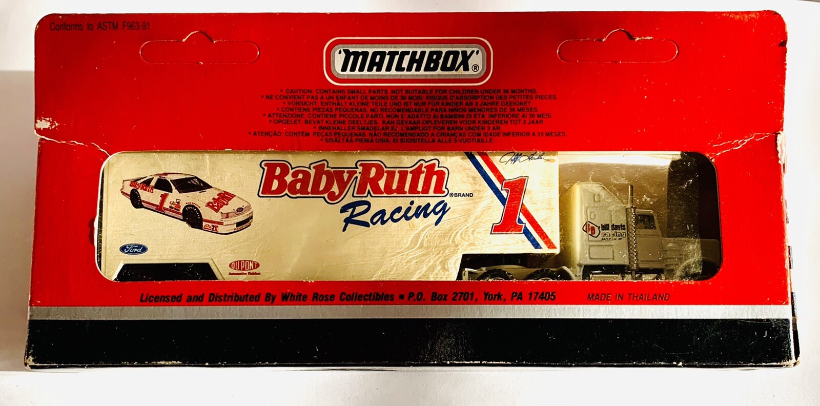 Matchbox 1992 Baby Ruth Racing Team Jeff Gordon #1 Super Star ...