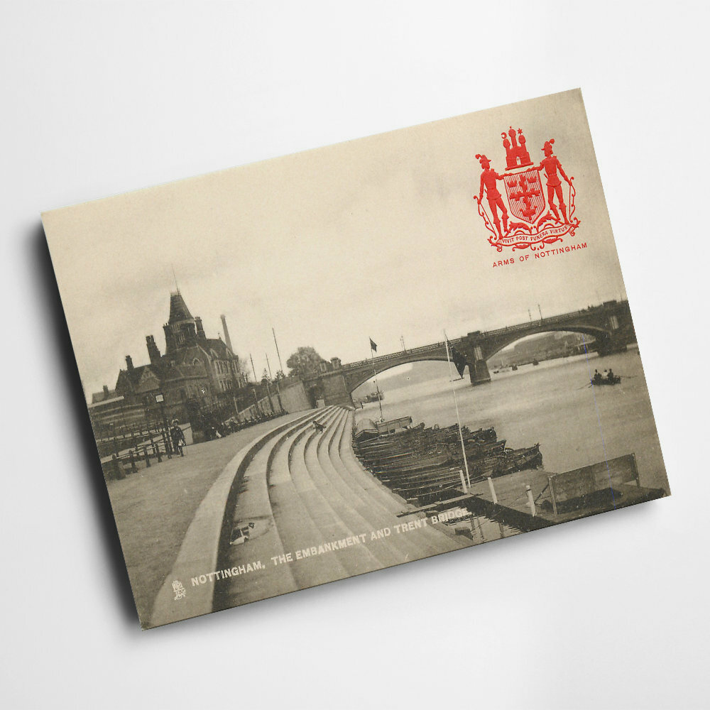 A6 PRINT - Vintage Nottinghamshire - Nottingham. Embankment & Trent ...