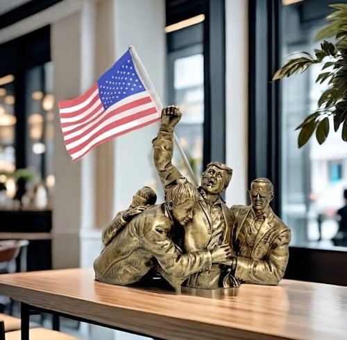 Trump FIGHT Statue/ Butler, PA Rally - Trump with Secret Service Agents ...