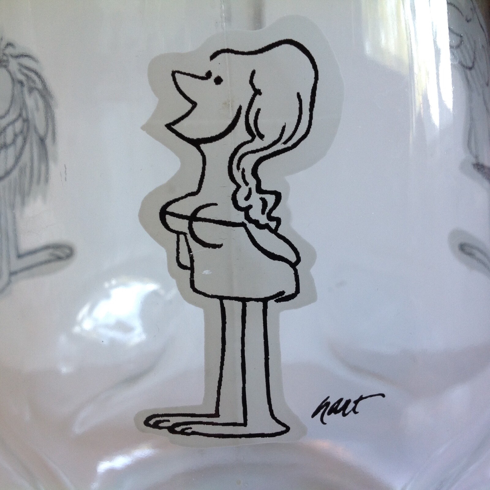 BC Cartoon Grog Caveman Johnny Hart 1970's Clear Ice Lip Pitcher ...