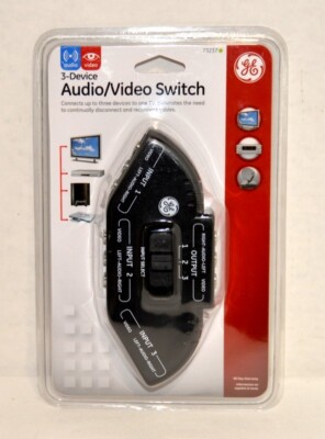 GE 3-Device Audio Video Switch – Model: #73237 – 2011 - New | eBay