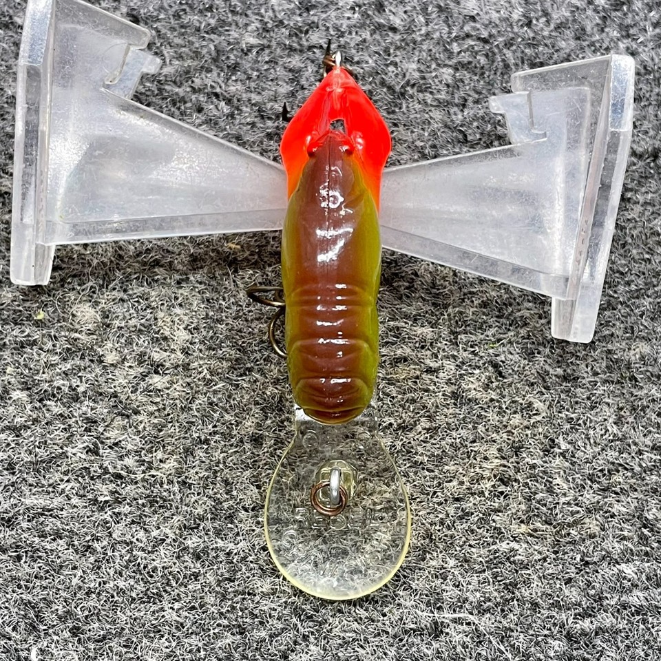 Rebel Deep Wee Crawfish Hot Craw FD76 Vintage Crankbait - Hot Craw Red ...
