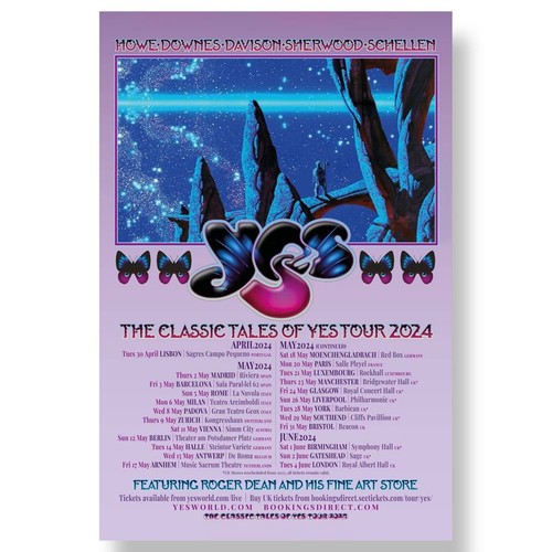 New Yes band The Classic Tales of YES Tour 2024 Gift For Fans Poster ...