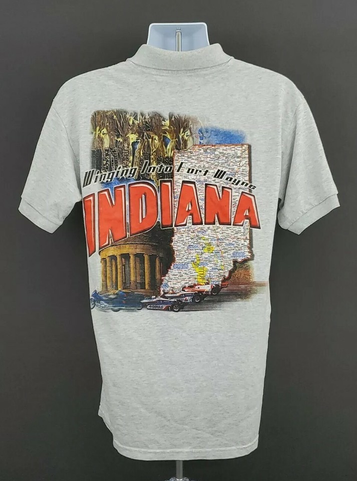 Honda Goldwing Polo Shirt Mens Medium Gray Fort Wayne Indiana GWRRA ...