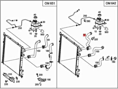 Genuine MERCEDES W166 GLE W166 M-CLASS Coolant hose 1665001075 | eBay