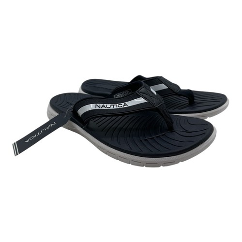 Nautica THEOD Shower Sandals Men's Size 9 Navy Blue White Thong Flip ...