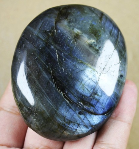 POLISHED LABRADORITE IRIDESCENT OPTICAL EFFECT PALM STONE FROM ...