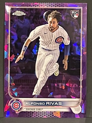2022 Topps Chrome Sapphire Alfonso Rivas RC Purple 4/10 Chicago Cubs ...