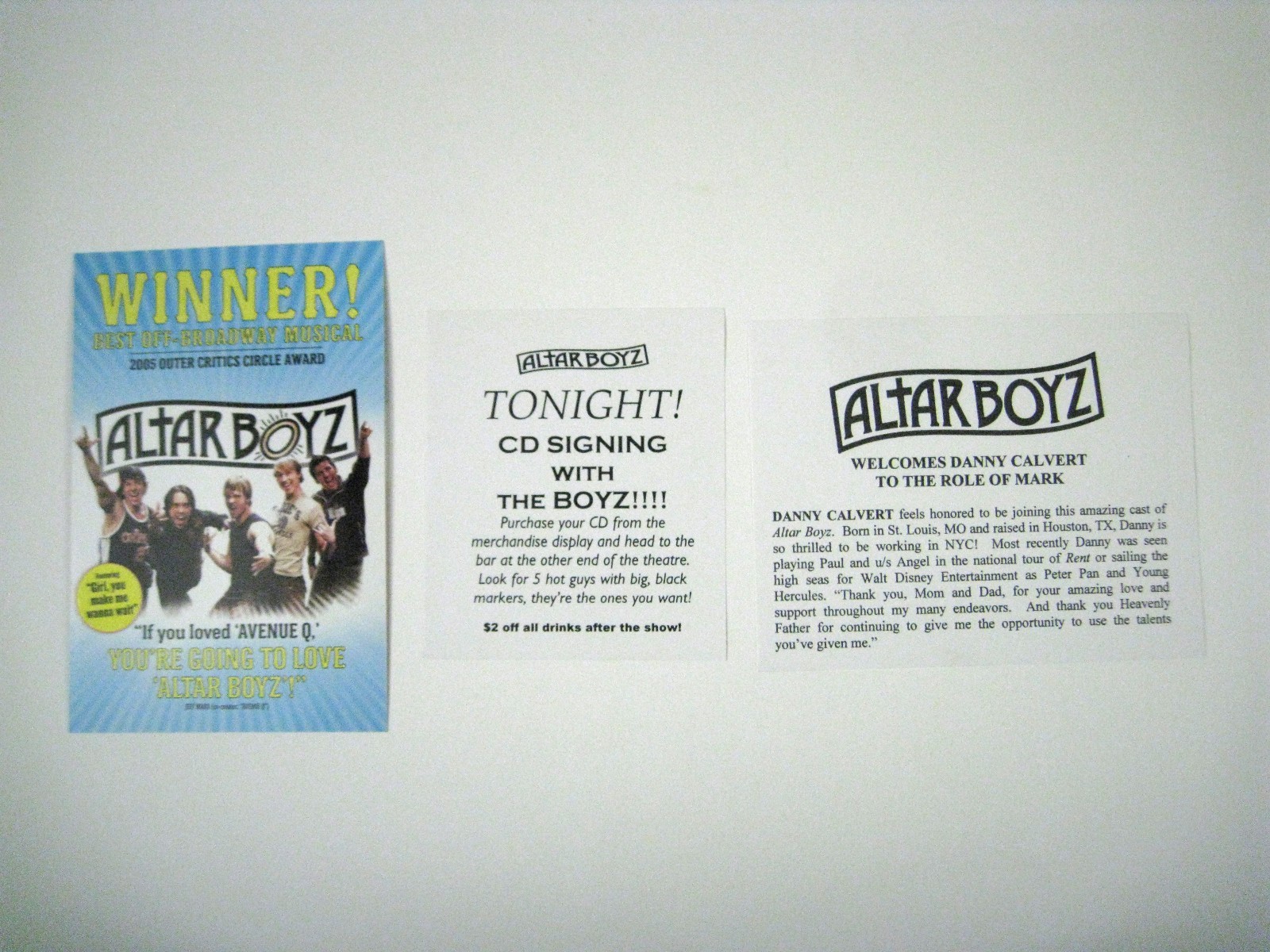 Altar Boys Playbill 2005 Dodgers Stages Ryan Duncan Danny Calvert ...
