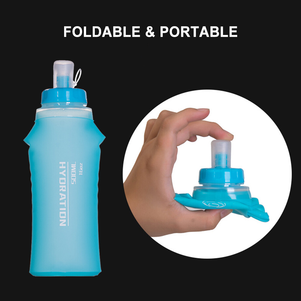 2pcs 500ml TPU Soft Flask Collapsible Sports Bottle for Hydration F3E4 ...