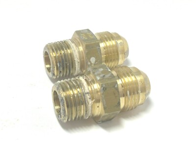 Parker 6-6 FTX-B Brass Fitting Adapter 3/8" Tube x 3/8" NPT LOT OF 2 | eBay