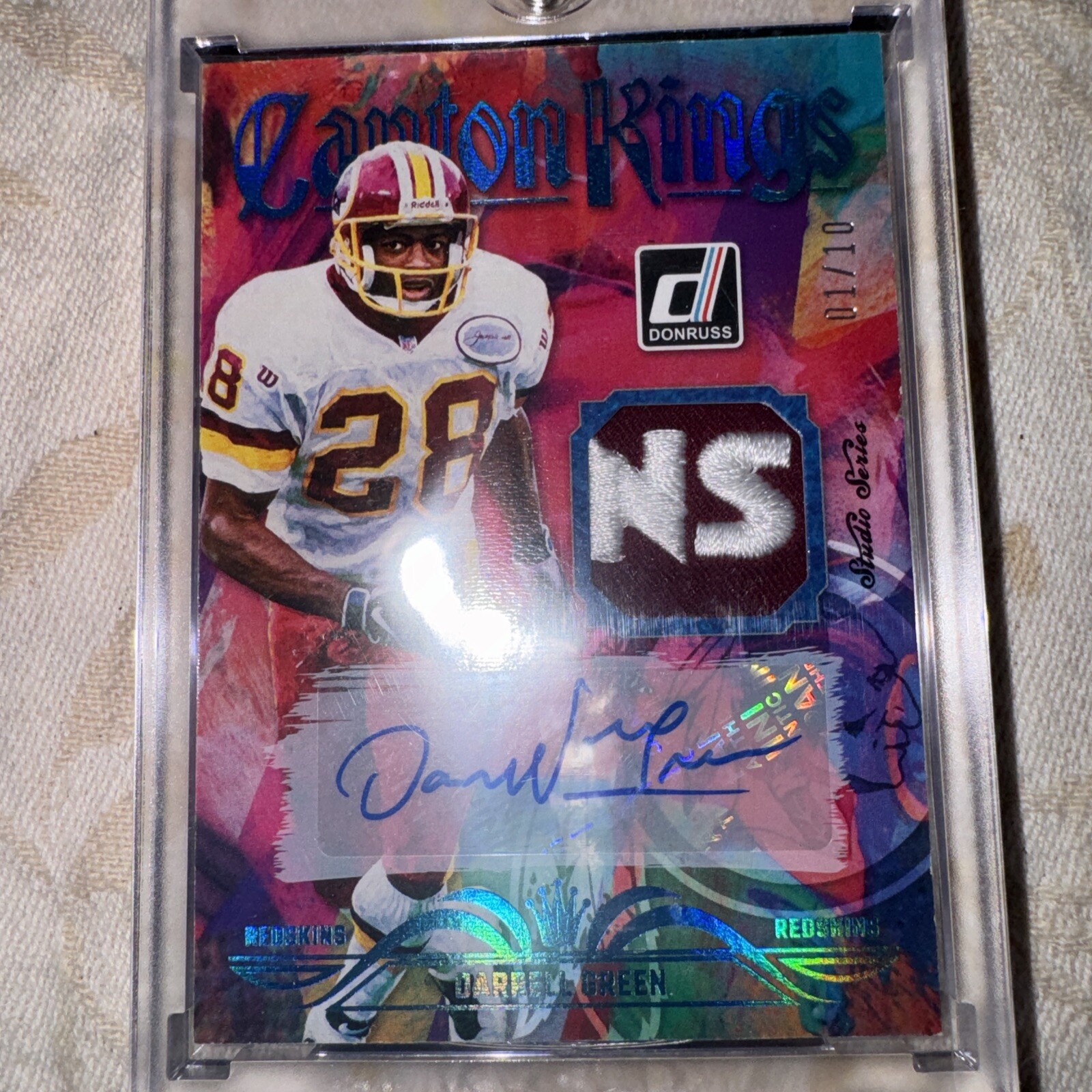 Darrell Green #28 Redskins Logo 2 Clr Patch Hall Of Fame Rare 1/10 ...